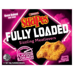 Arnotts Shapes Fully Loaded - Sizzling Meatlovers | Crackers from ...