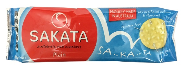 Sakata Gluten Free Rice Crackers Plain | Crackers from Australia